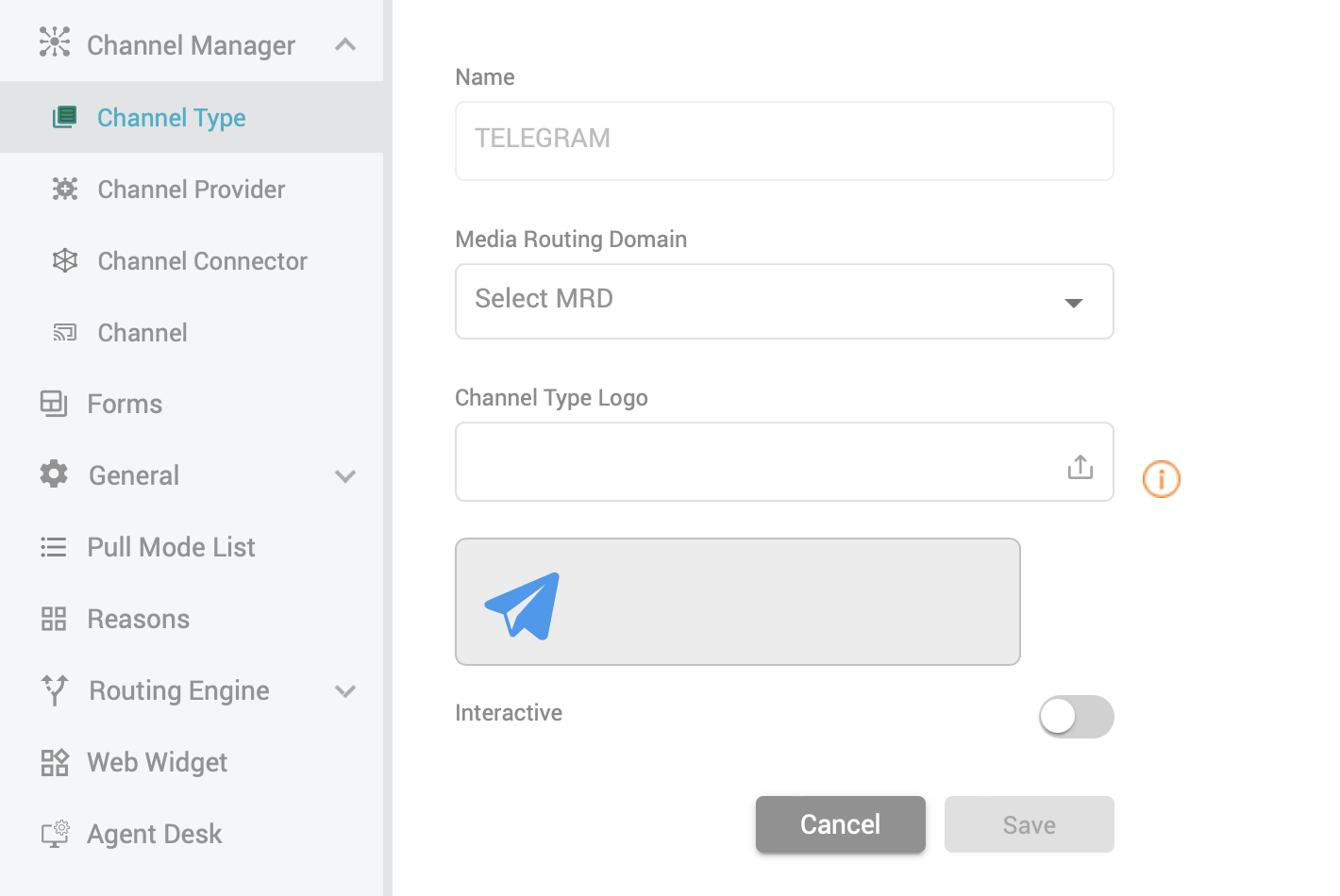 Telegram Connector Configuration in Unified Admin